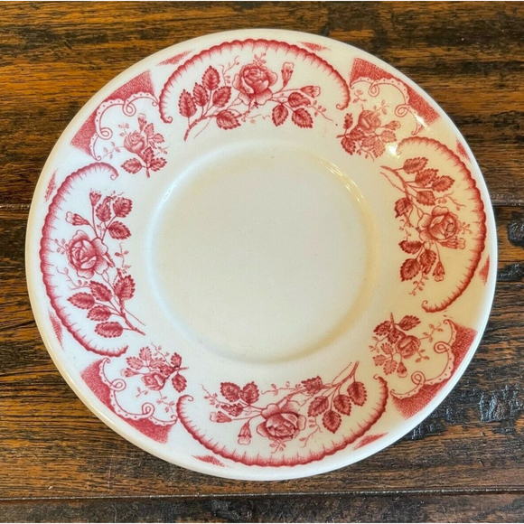 McNicol | Dining | Vintage Mcnicol China Restaurant Ware Red Rose Cup 1 Saucer Clarksburg Wv ...